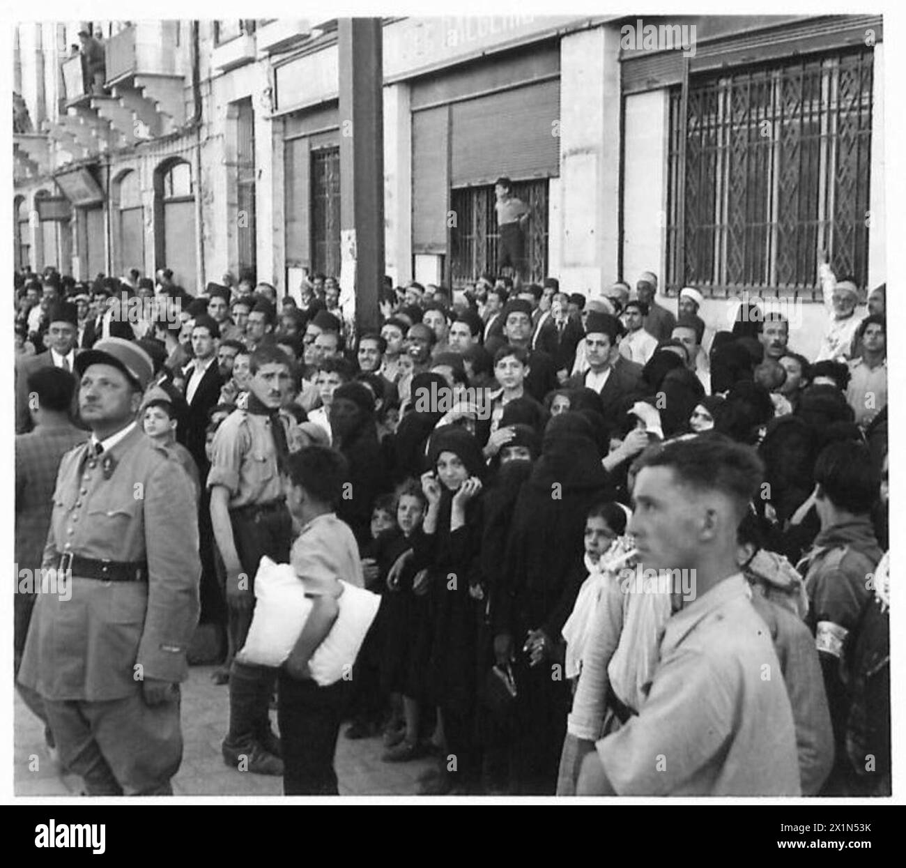 THE FALL OF DAMASCUS - Inhabitants crowding the streets to watch the ...