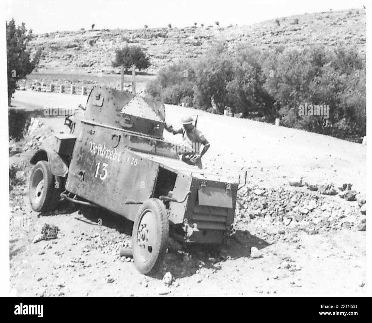 THE BRITISH ADVANCE INTO SYRIA - "Friday the 13th". A French armoured ...