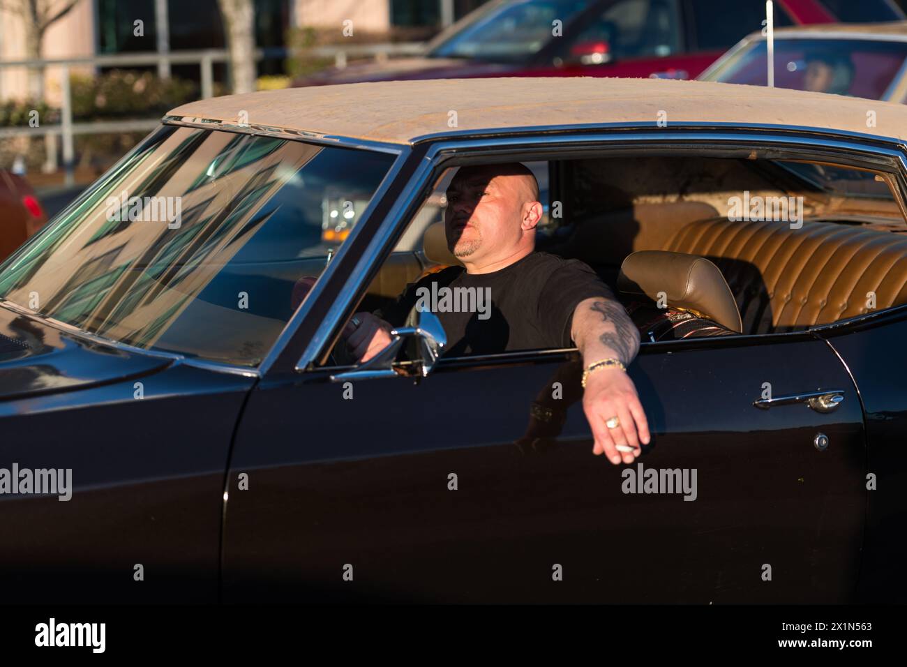 Seattle, USA. 16 Mar, 2024. Lowriders car group meet up on the ...