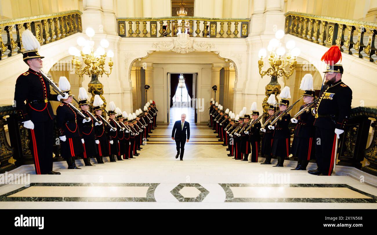 Brussels, Belgium. 17th Apr, 2024. King Philippe - Filip of Belgium ...