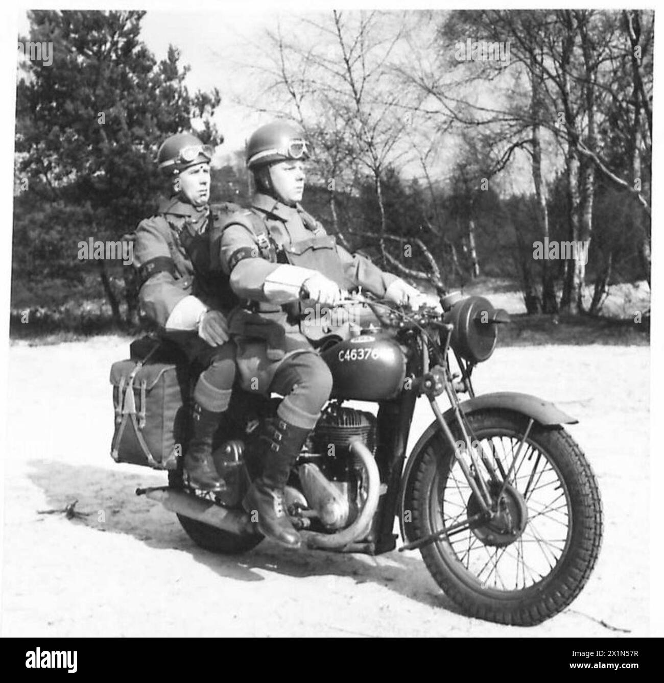 British police force vehicle motorbike Black and White Stock Photos ...