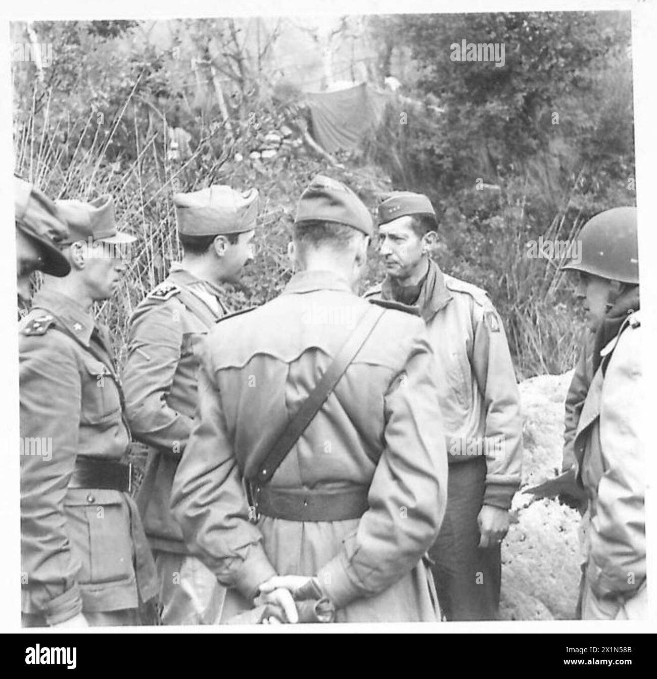 General Mark Clark, 5th Army Commander, visiting General Di Dapino ...