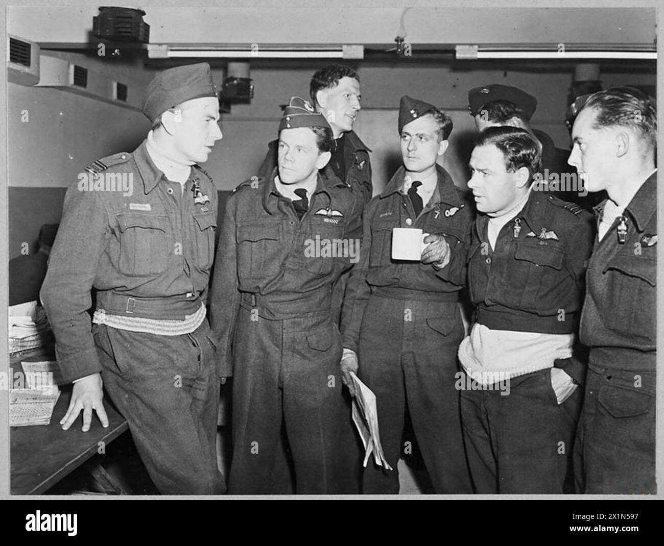 Air Commodore Gus Walker, Squadron Leader J.E.M. Marshall, and Wing ...