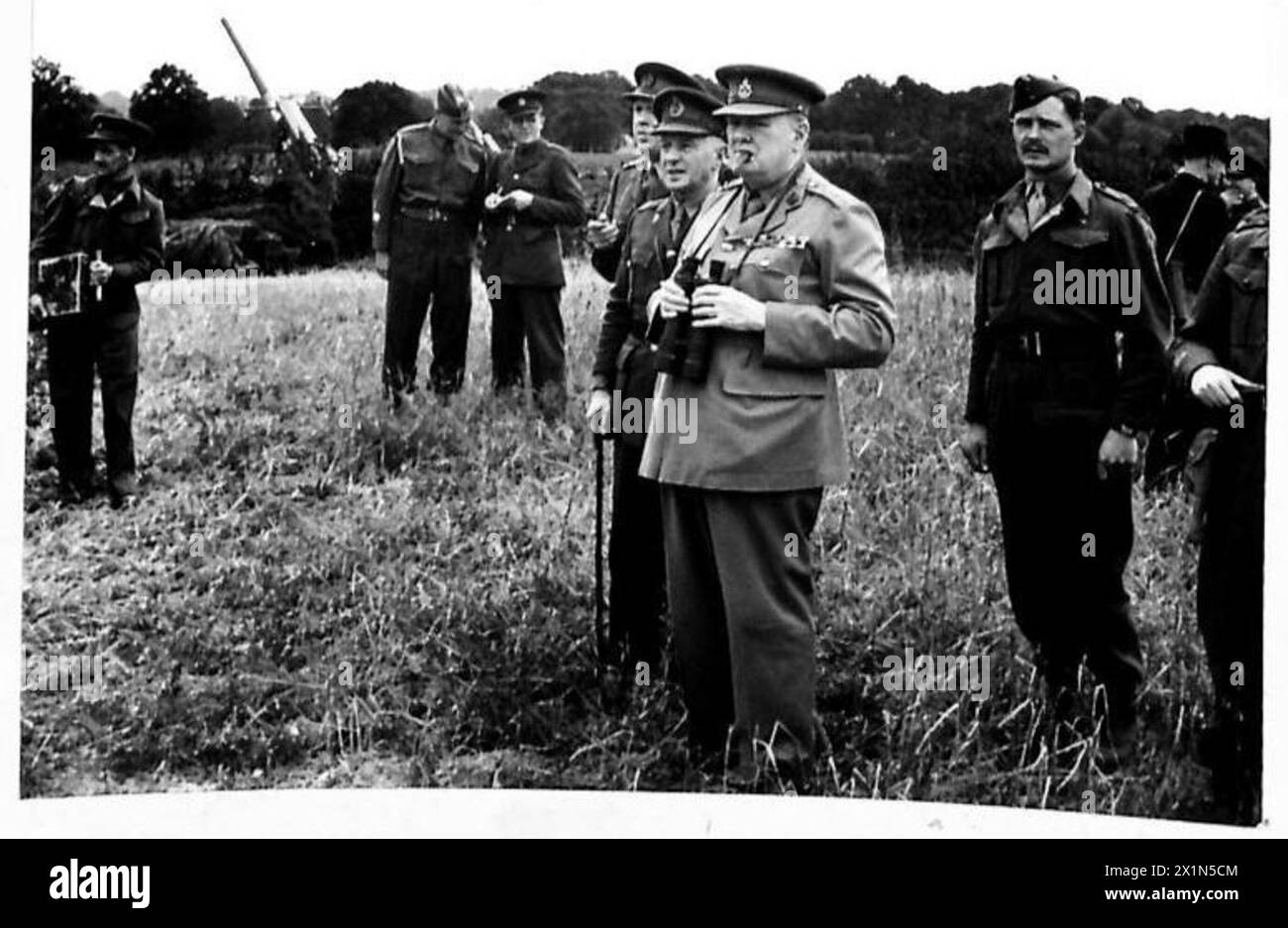 MR. CHURCHILL SEES ANTI-FLYING BOMB DEFENCES - The Prime Minister ...