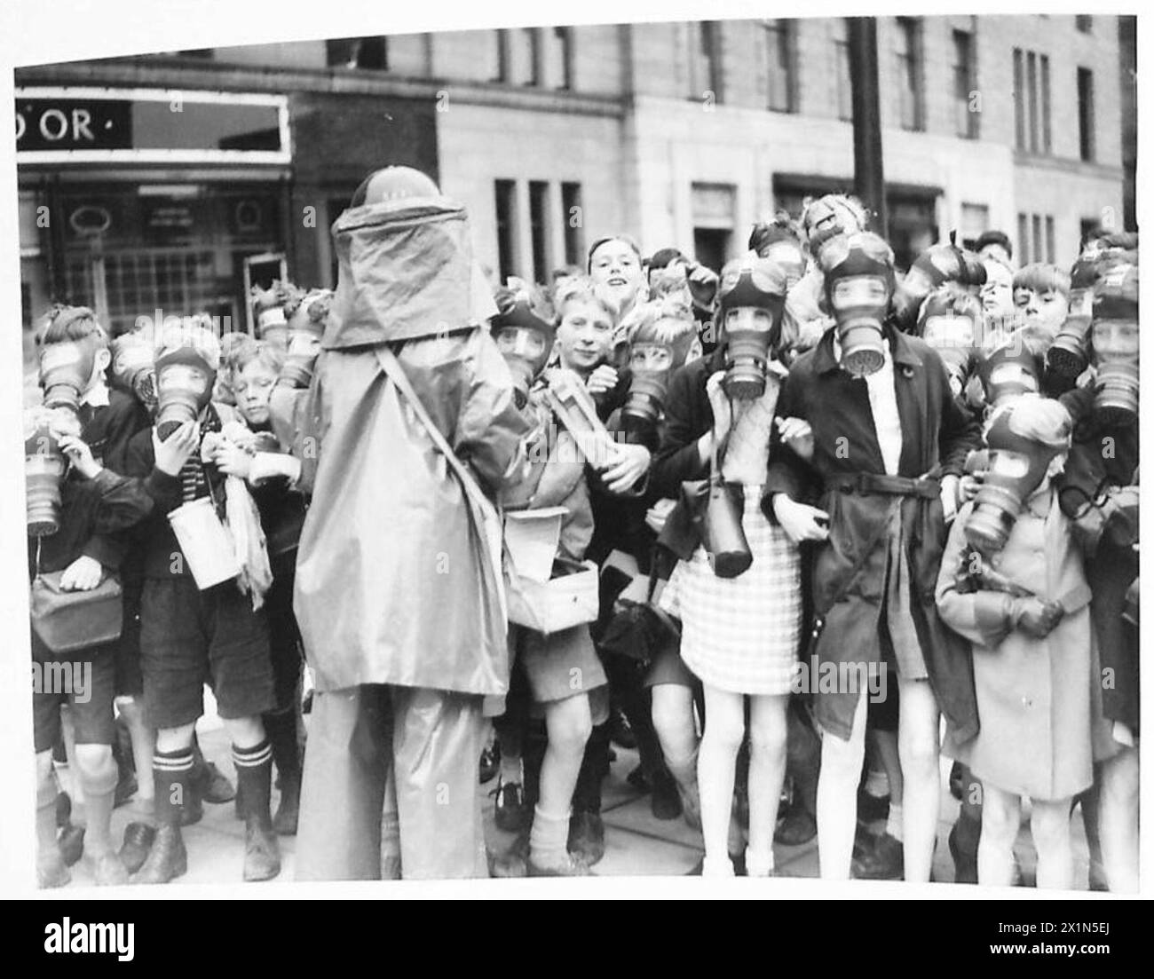 CIVIL DEFENCE - A stretcher case on the way to the ambulance in the ...