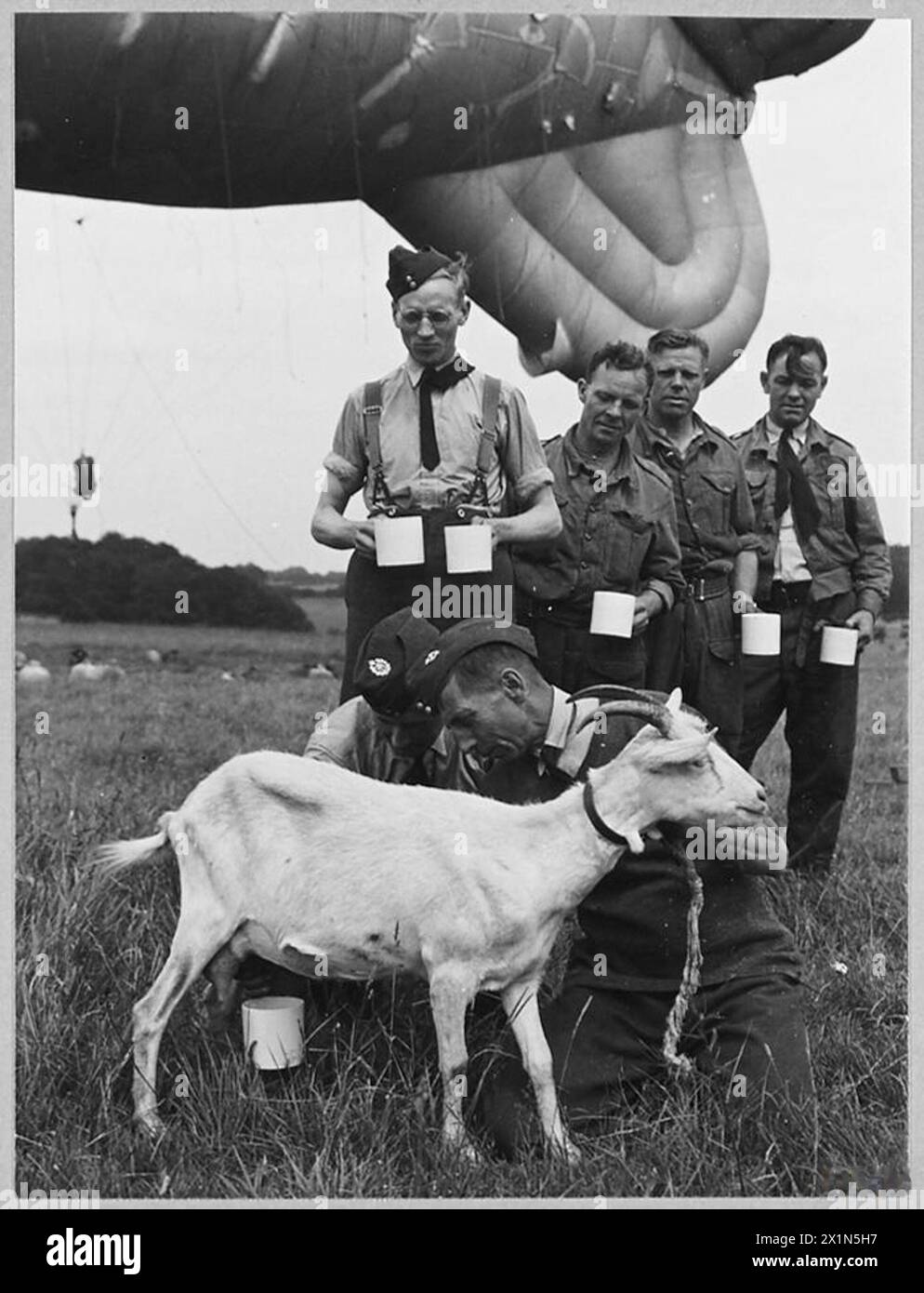 R.A.F. BALLOON DEFENCE AGAINST THE FLYING BOMB - Picture (issued 1944 ...