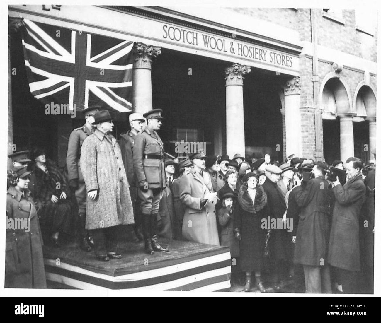 Major-General N.M.S. Irwin and Mr. G.E. Aldridge are photographed at ...