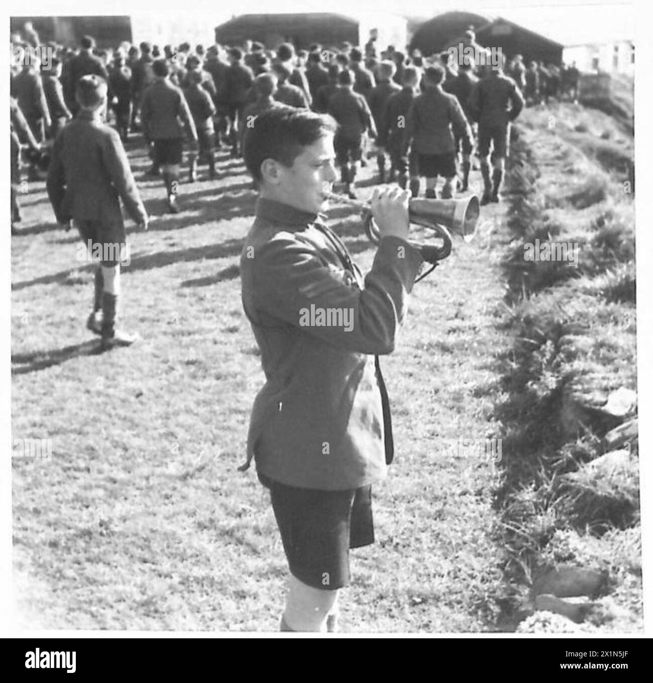THE DUKE OF YORK'S ROYAL MILITARY SCHOOL - A bugler blows return to ...
