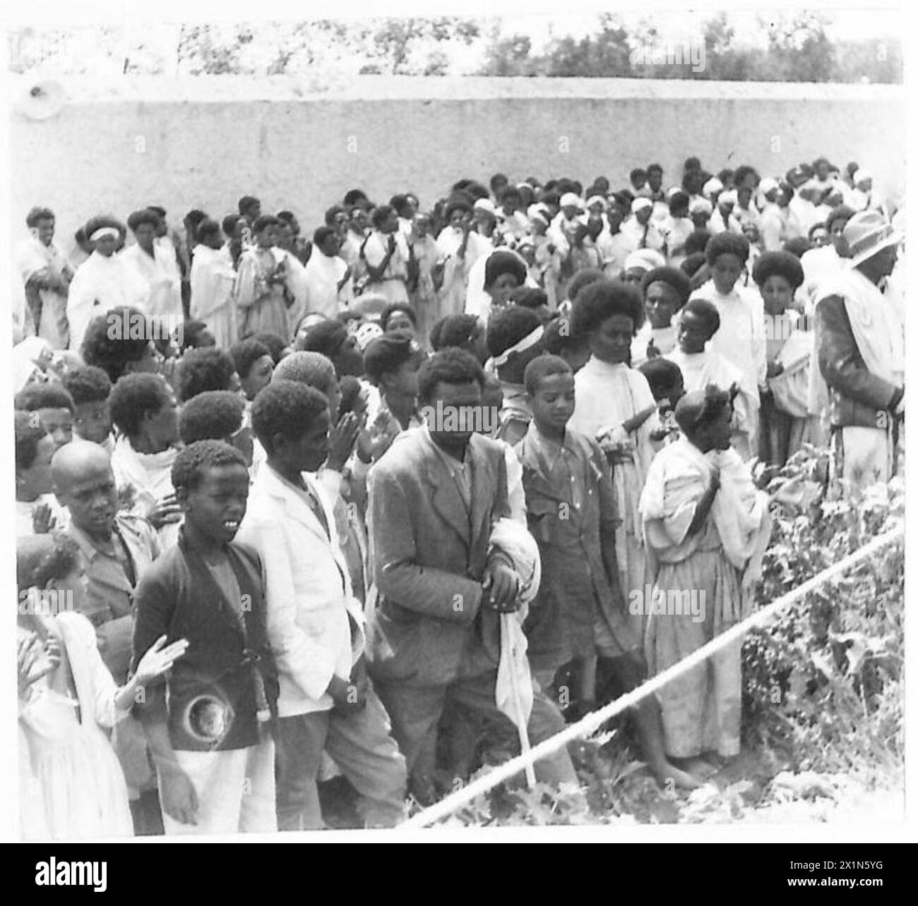 HAILLE SALASSIE ENTERS ADDIS ABABA - Natives who lined the route of the ...