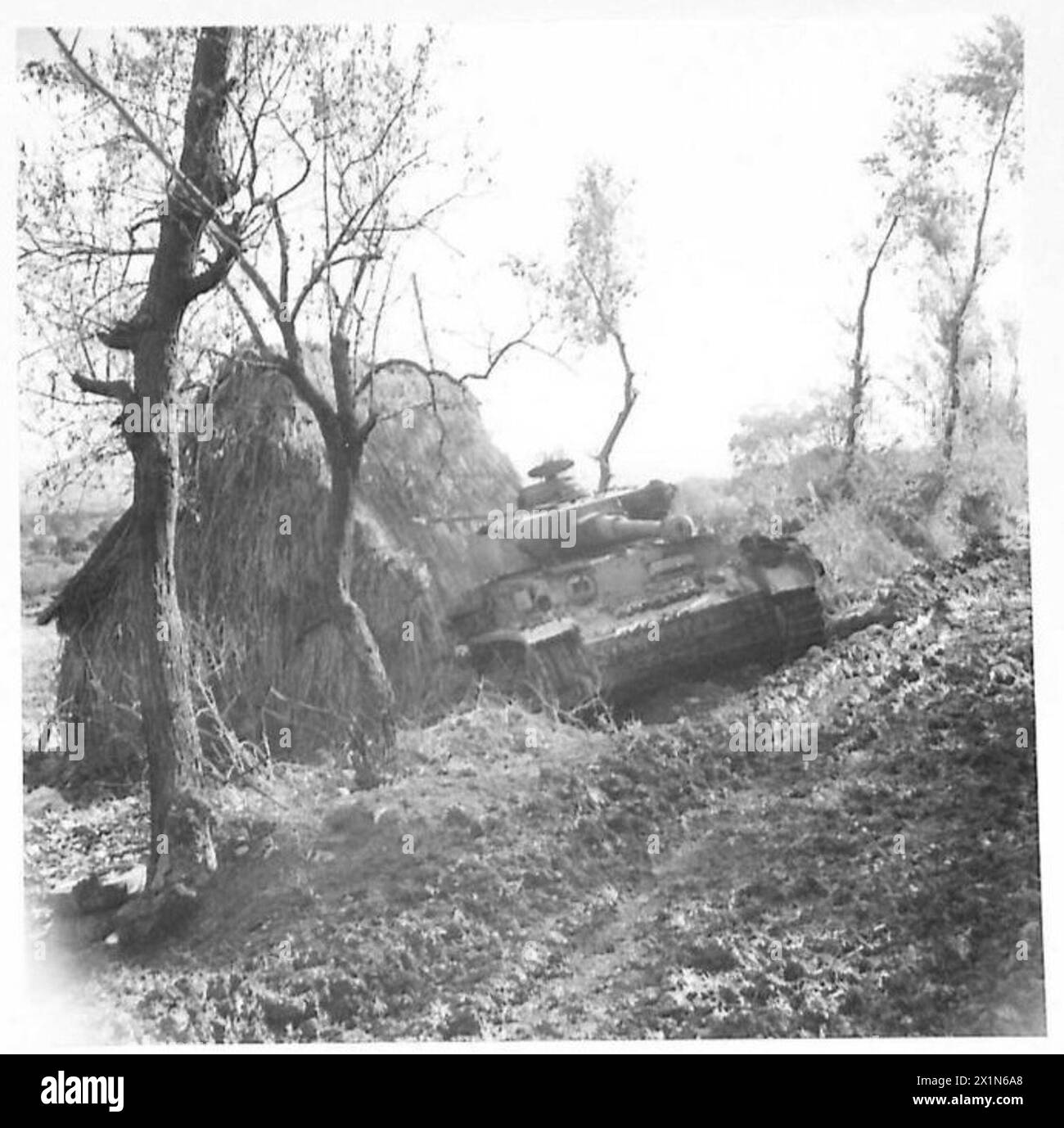 ITALY : EIGHTH ARMY FRONT - A Mk IV Special German tank destroyed in ...
