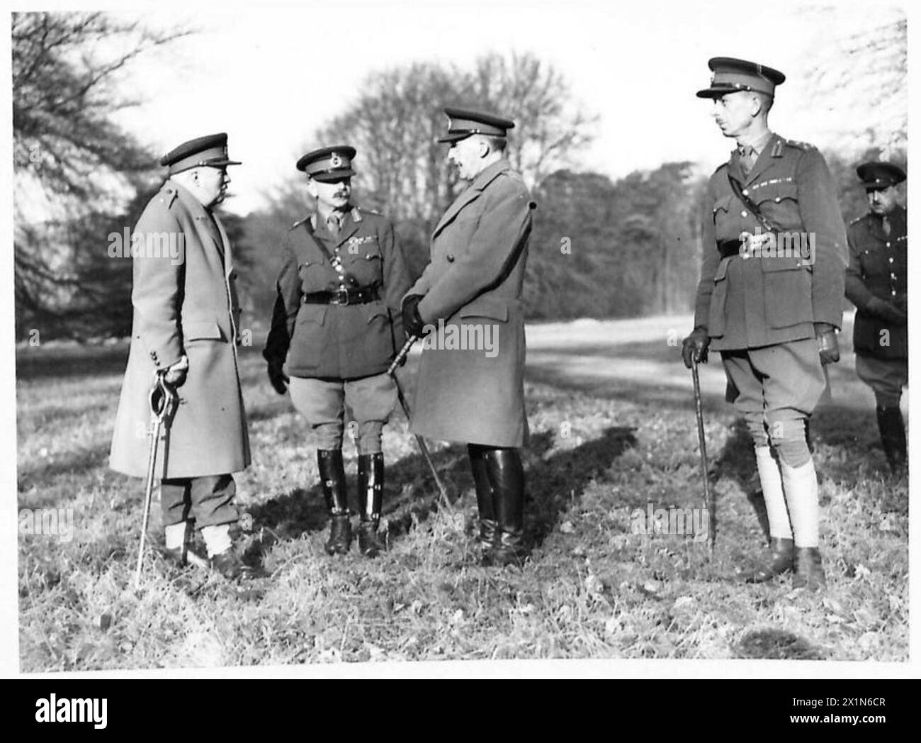 General Sir John Dill inspects British Army units with senior officers ...