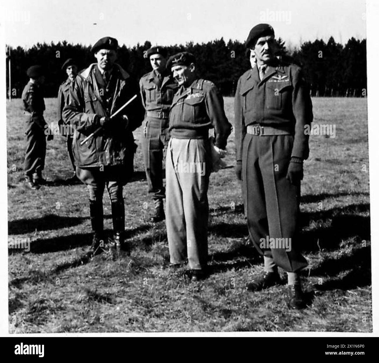 General Sir Bernard Montgomery, Major General R.N. Gale, and Brigadier ...