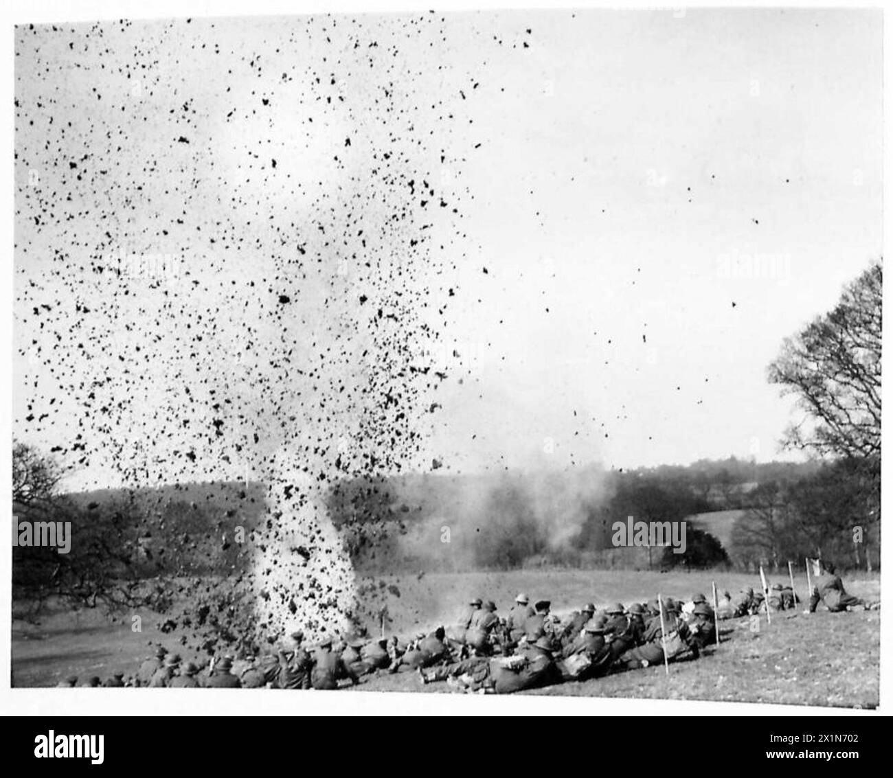 AT A BATTLE SCHOOL - A "bomb" suddenly goes off during the low-flying ...
