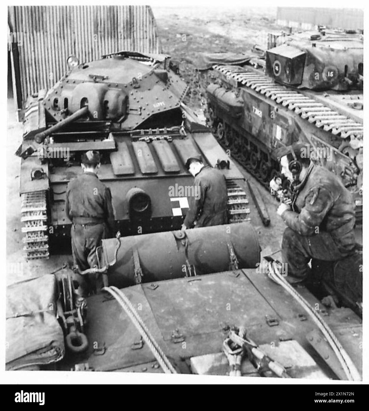 CRUSADER TANK - Coupling Valentine (in rear) to Crusader tank , British ...
