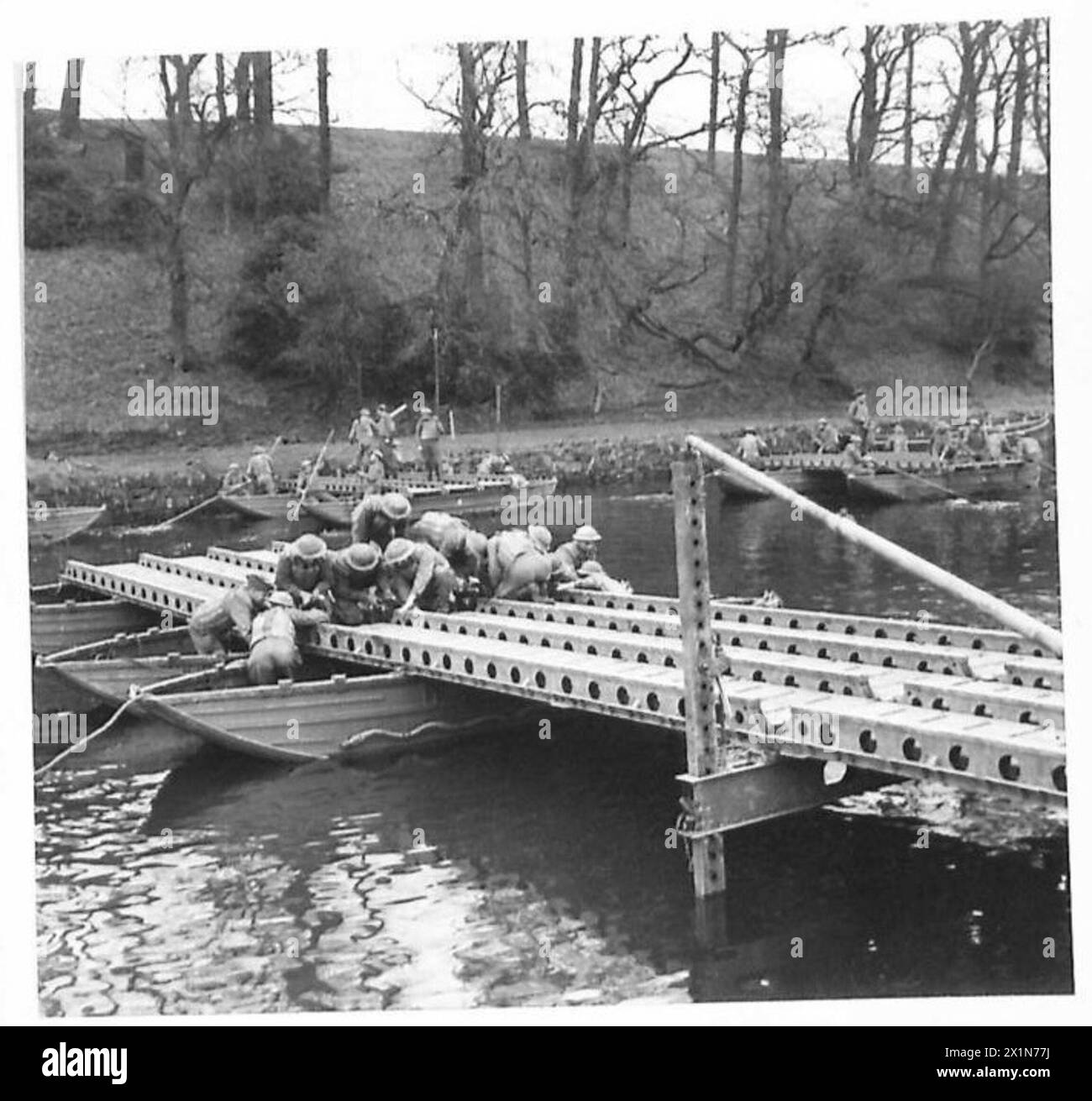 CORRESPONDENTS VISIT ROYAL ENGINEERS TRAINING BATTALION - A floating ...