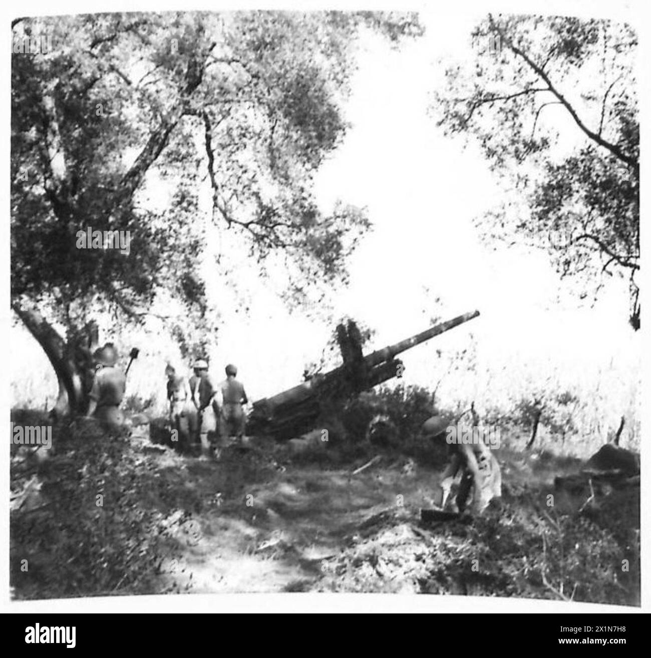 The 'A' Sub-Section operates the first medium gun to fire, crewed by ...