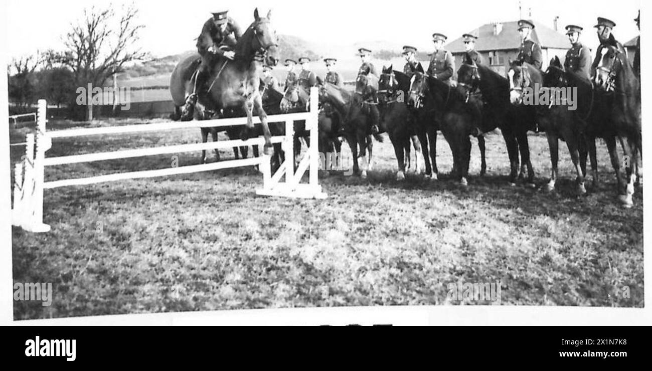 SCOTTISH CAVALRY TRAINING SCHOOL - An instructor shows a class of ...