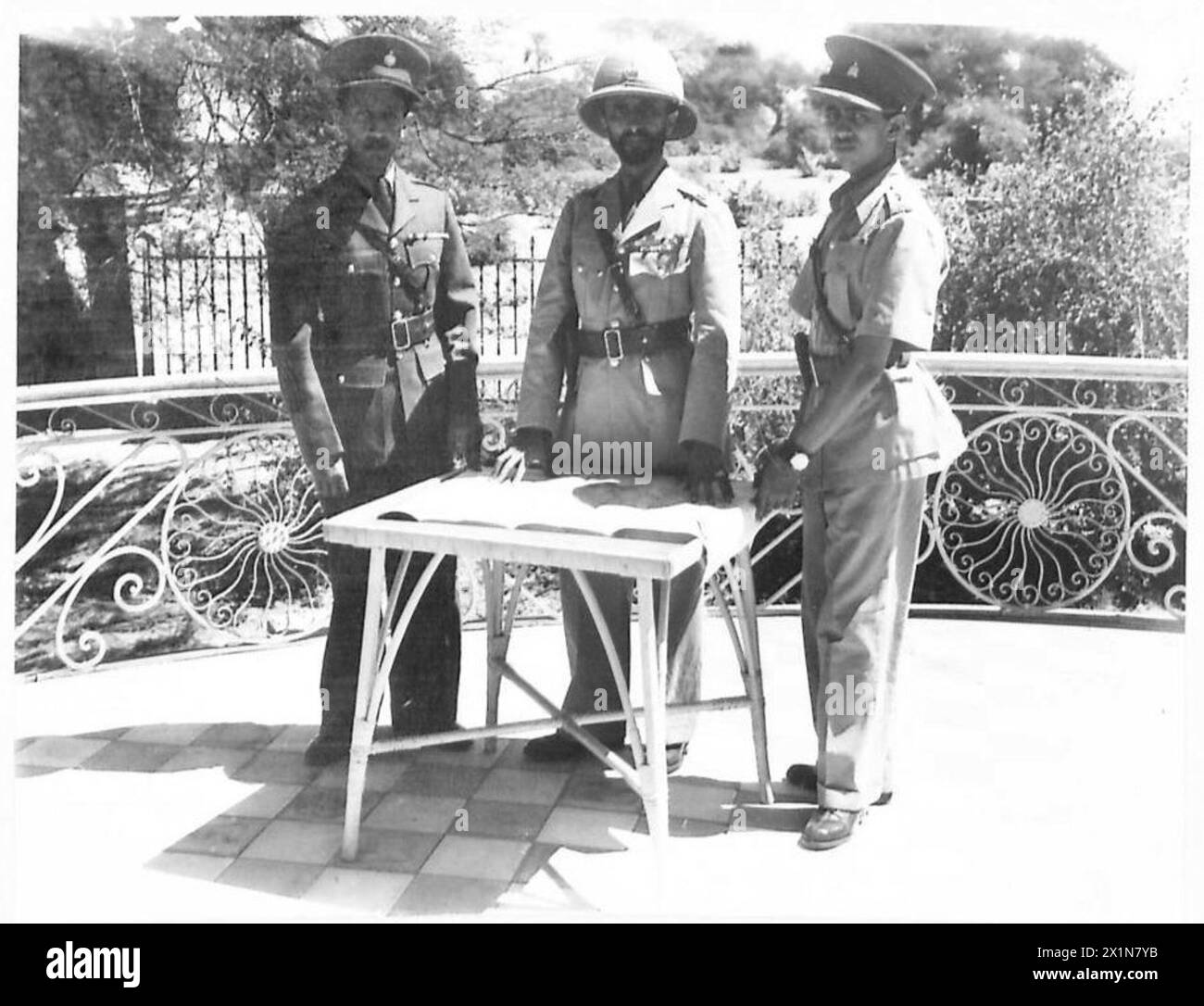 His Imperial Majesty the Emperor of Ethiopia is pictured with his two ...