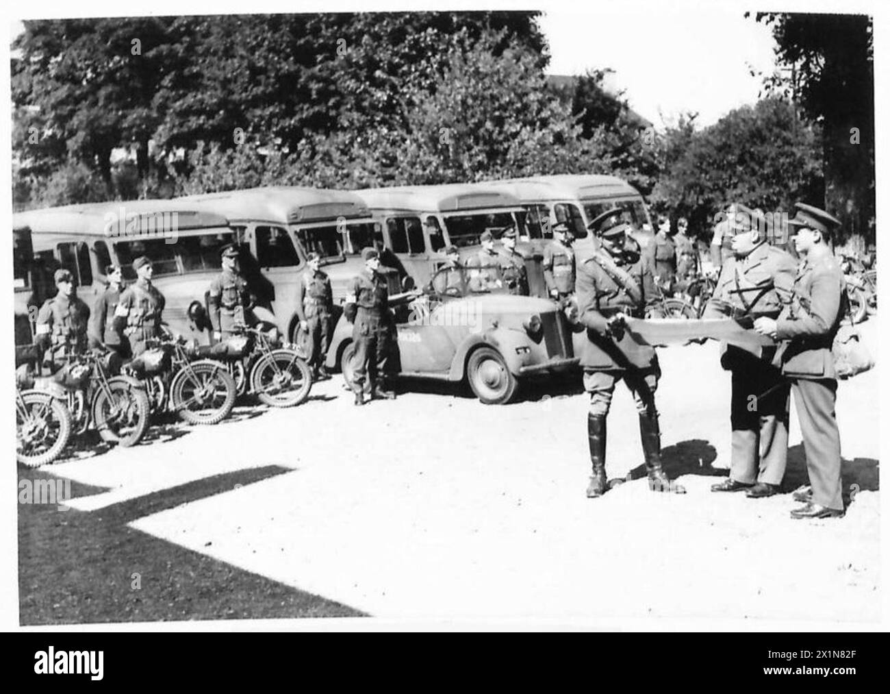 THE NEW TRAFFIC CONTROL ARMY UNIT - The Traffic Control men lined up ...
