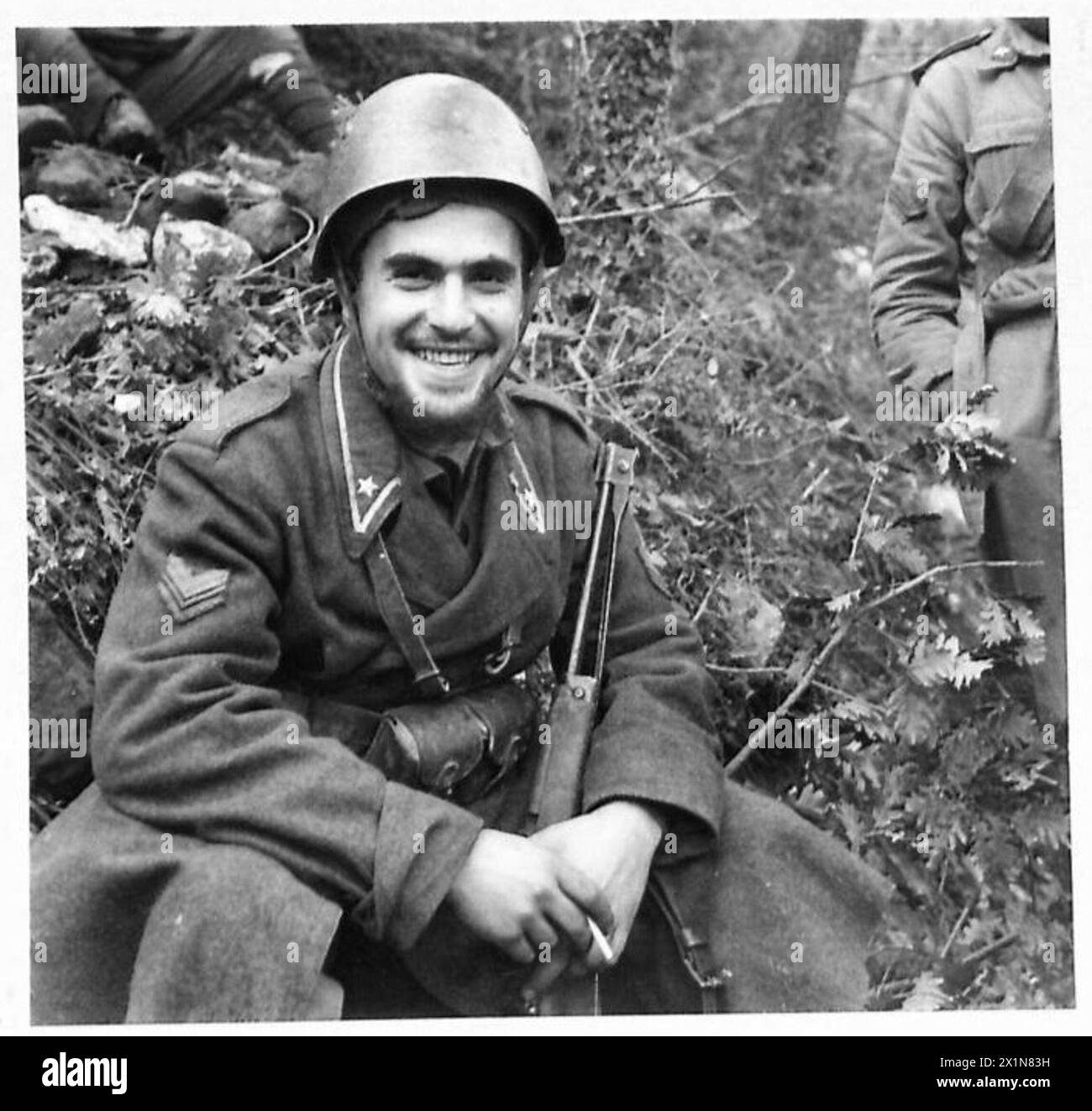 Corporal-Major Mentrasti Lucio, a bearded Italian soldier from Milan ...
