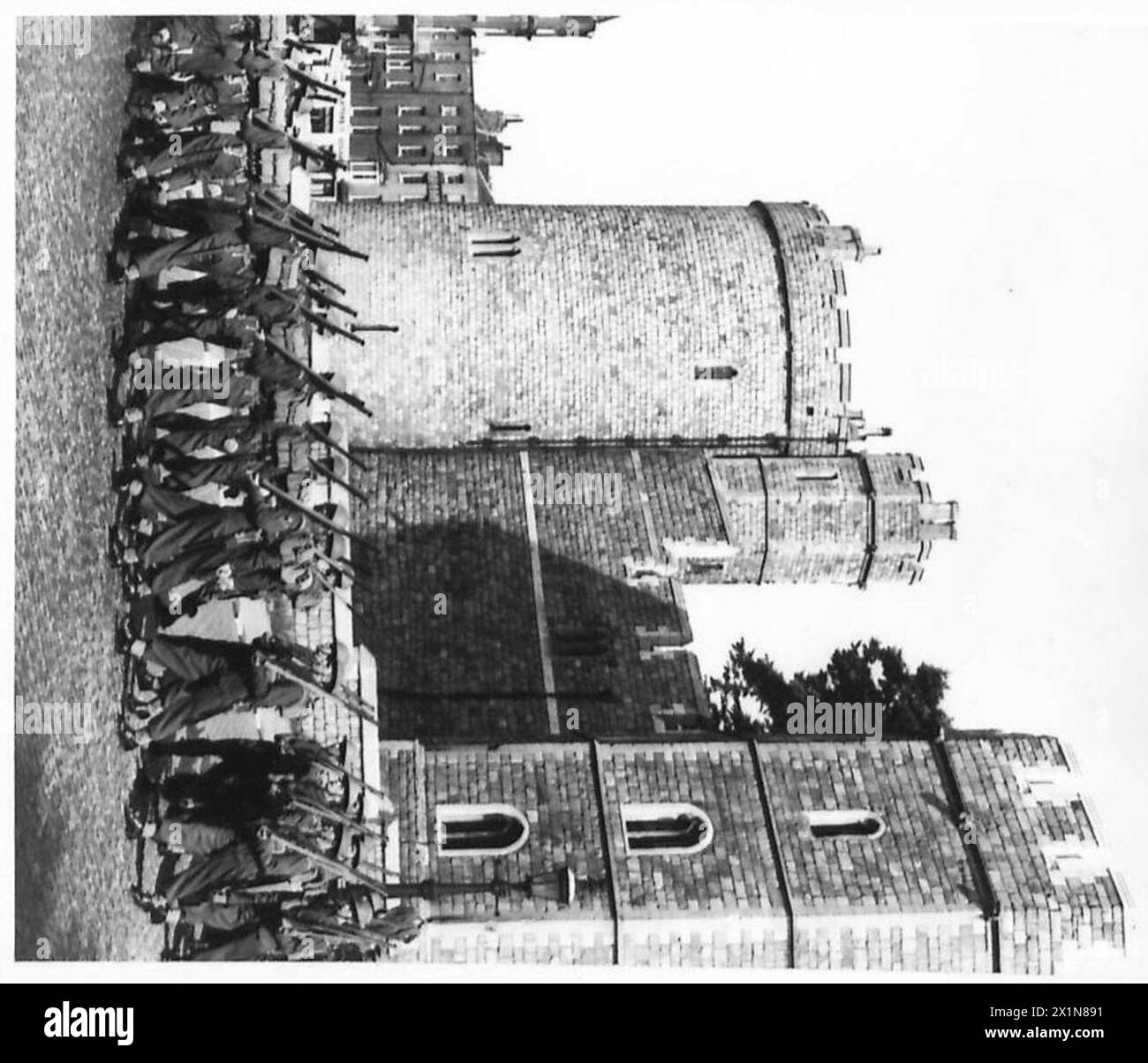 THE CASTLE AT WINDSOR - The Castle Guard which is formed in war-time by ...