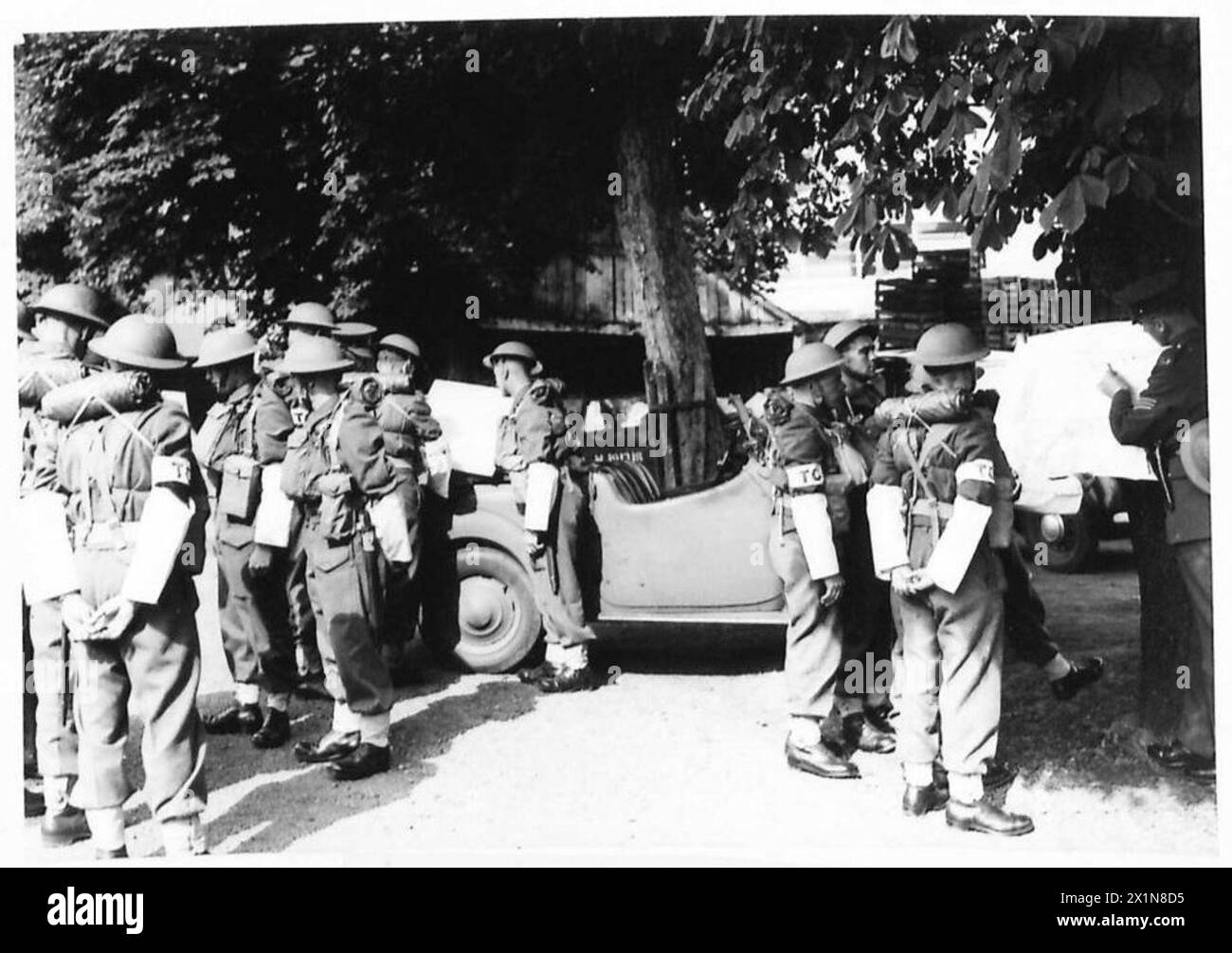 Members of the British Army Traffic Control Unit receive instruction on ...