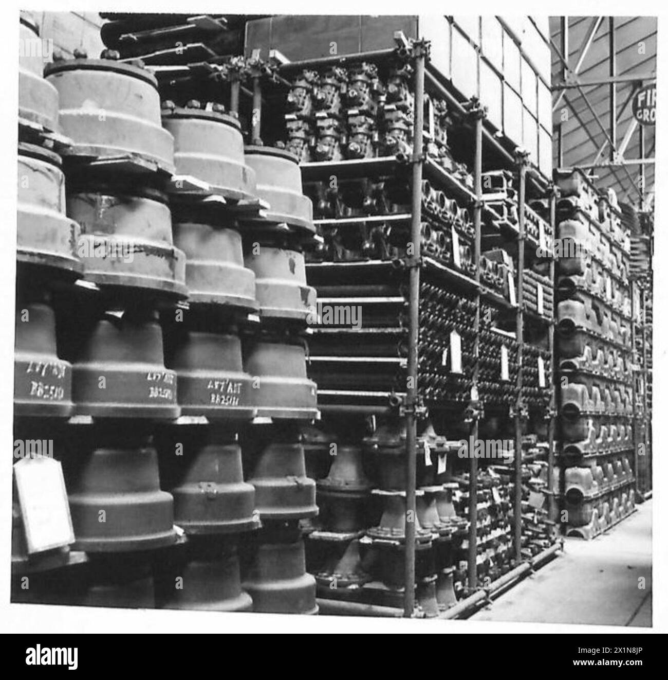 CENTRAL ORDNANCE DEPOT, DERBY - 2-inch tubular racking , British Army ...