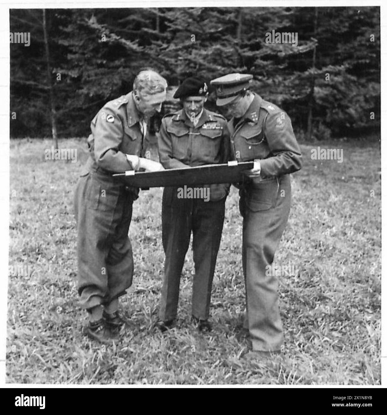 Prince Bernhard, Field Marshal Montgomery, and Lt. General Horrocks ...
