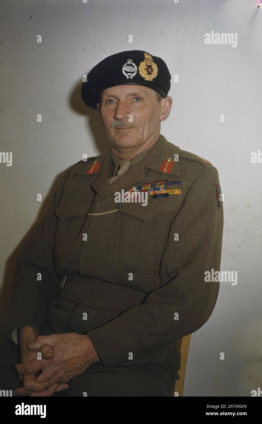 FIELD MARSHAL SIR BERNARD MONTGOMERY, 1945 - Portrait of Field Marshal Montgomery wearing the ...