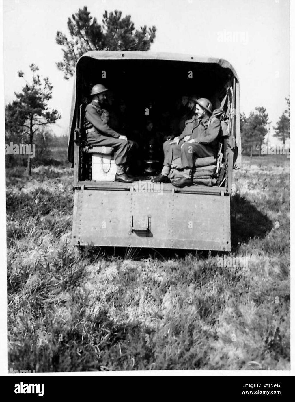 R.A.M.C. LIGHT AMBULANCE UNIT - Light Section personnel loaded into 30 cwt. lorry, British Army ...