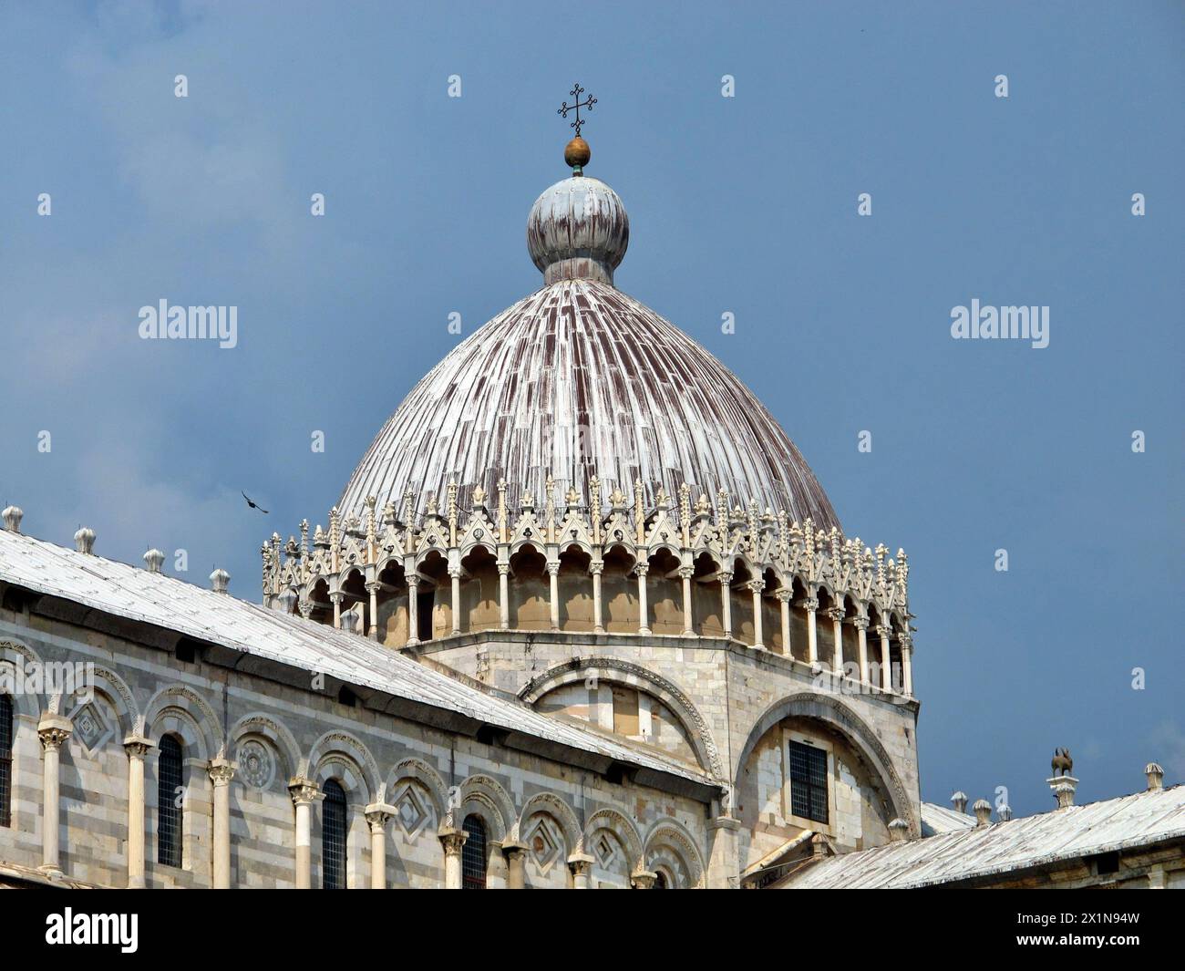 Detail of the facade of the Pisa Cathedral, (Duomo di Santa Maria ...