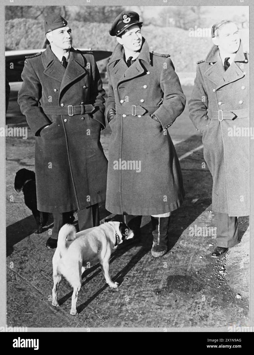 Group Captain A.G. Malan and Squadron Leaders A.R. Milne and W.A.K ...