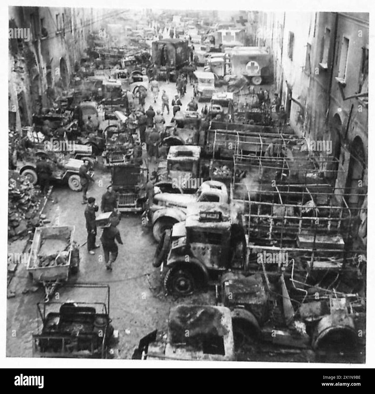 FIFTH ARMY : CASTEL DEL RIO SHELLED BY ENEMY - A view of the street ...