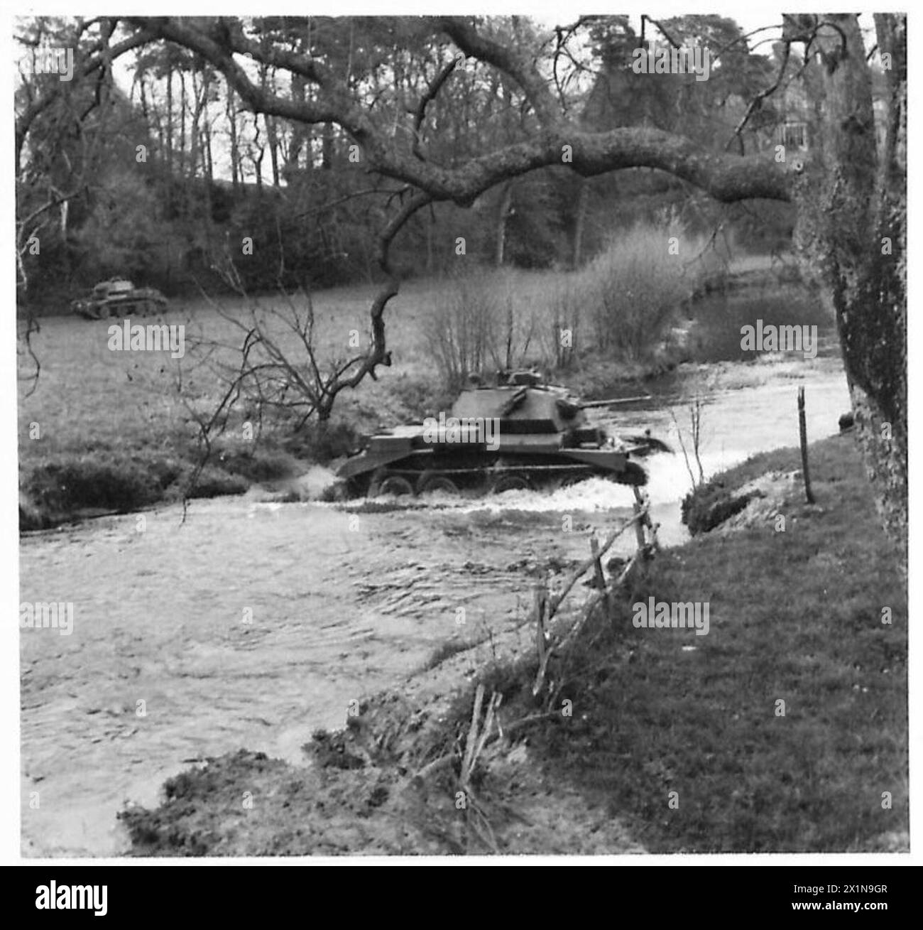 TANKS IN ACTION - Water is no obstacle to these cruiser tanks, seen ...