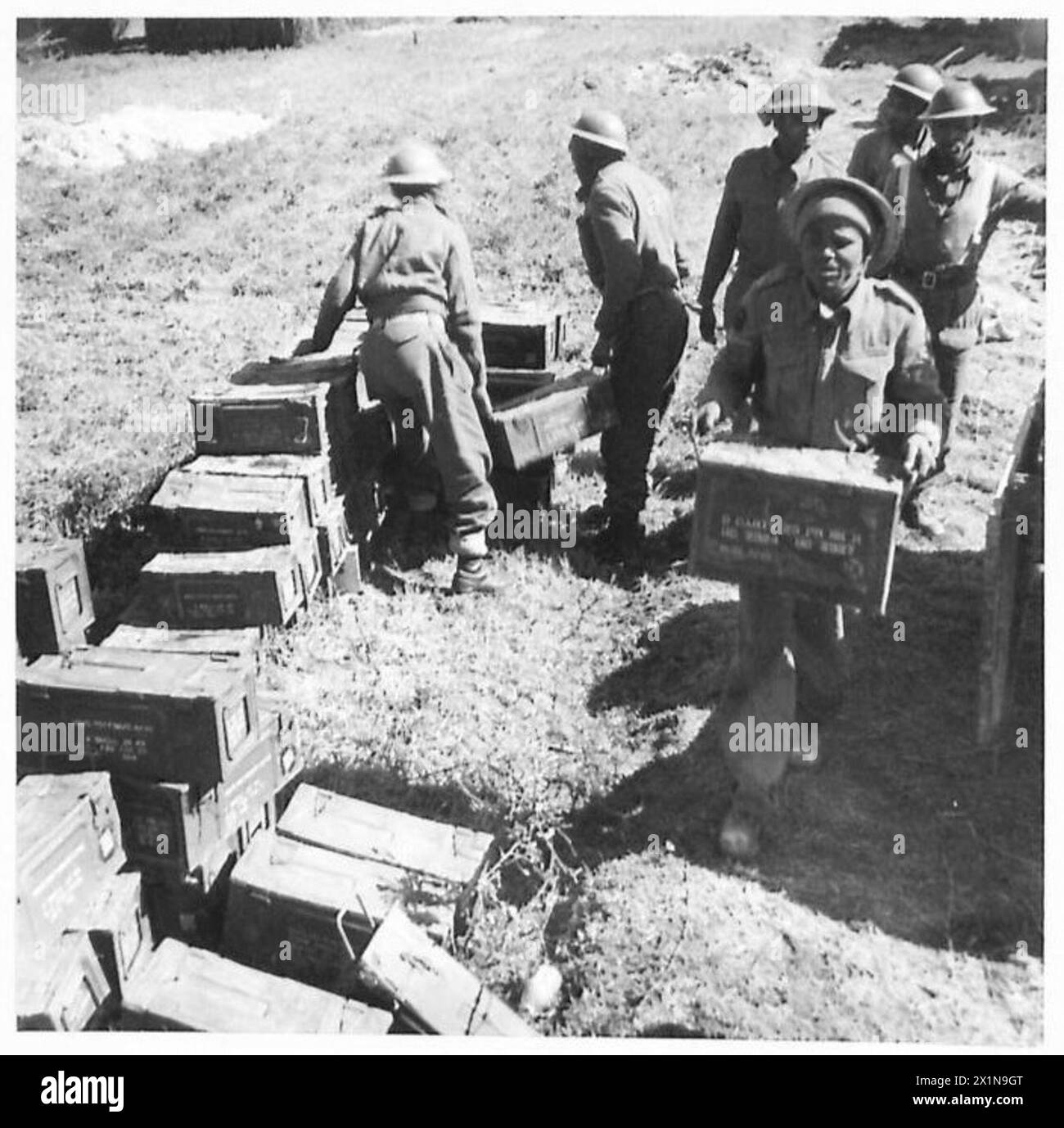 Swazi troops from the South African unit of the Fifth Army at the Anzio ...
