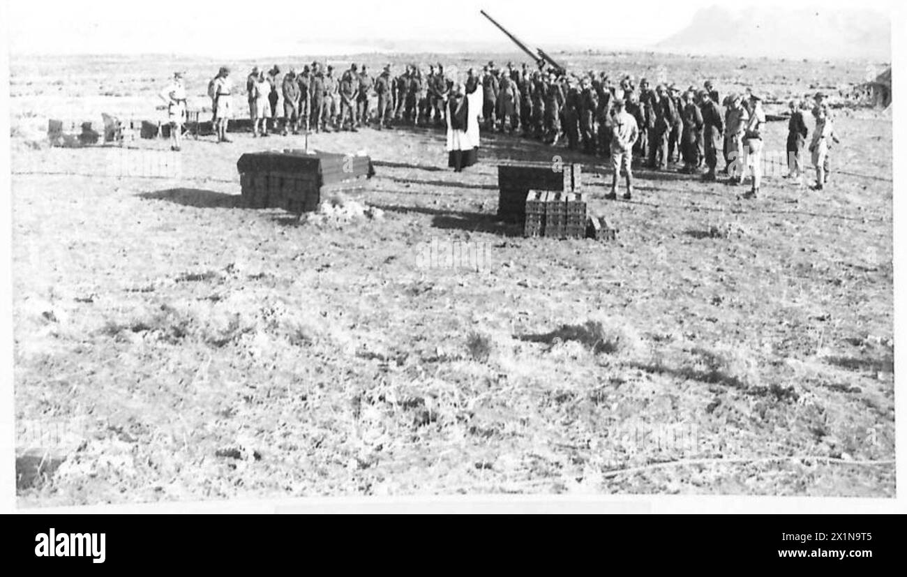 WITH THE BRITISH AIR FORCE IN GREECE - An Army Padre conducting a ...