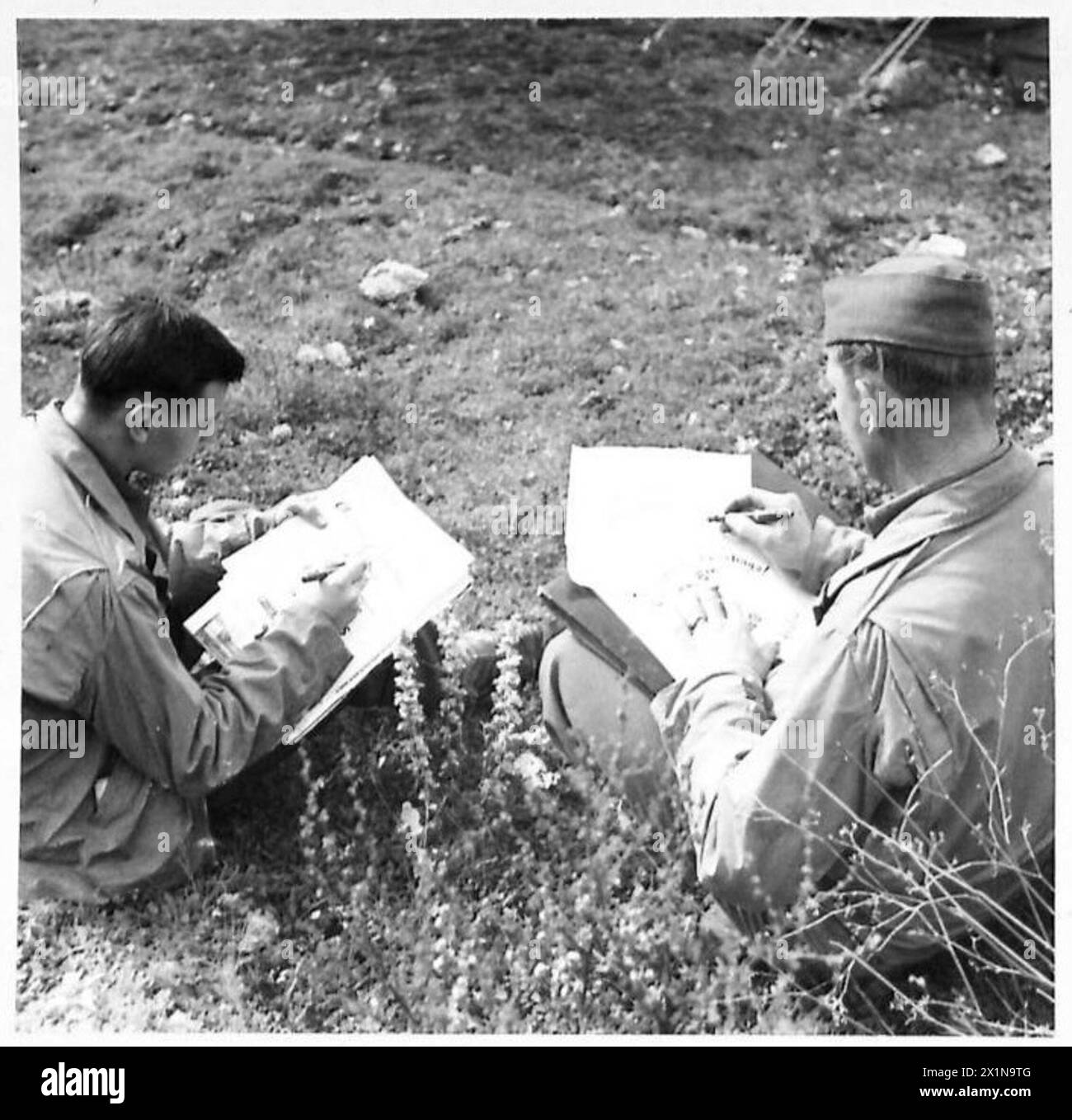 Two american soldiers in Black and White Stock Photos & Images - Alamy