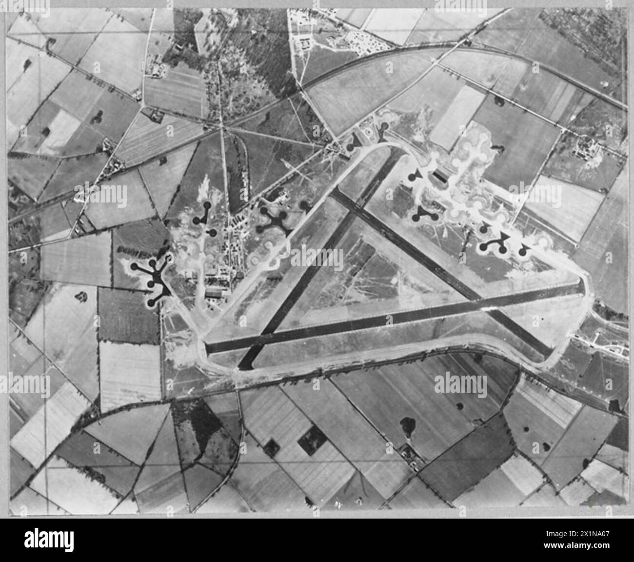 Snetterton Heath airfield in East Anglia constructed for the USAAF 8th ...