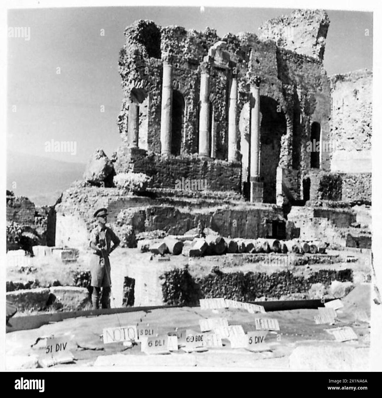 General Kirkman uses a cloth model marked with unit and place names to ...
