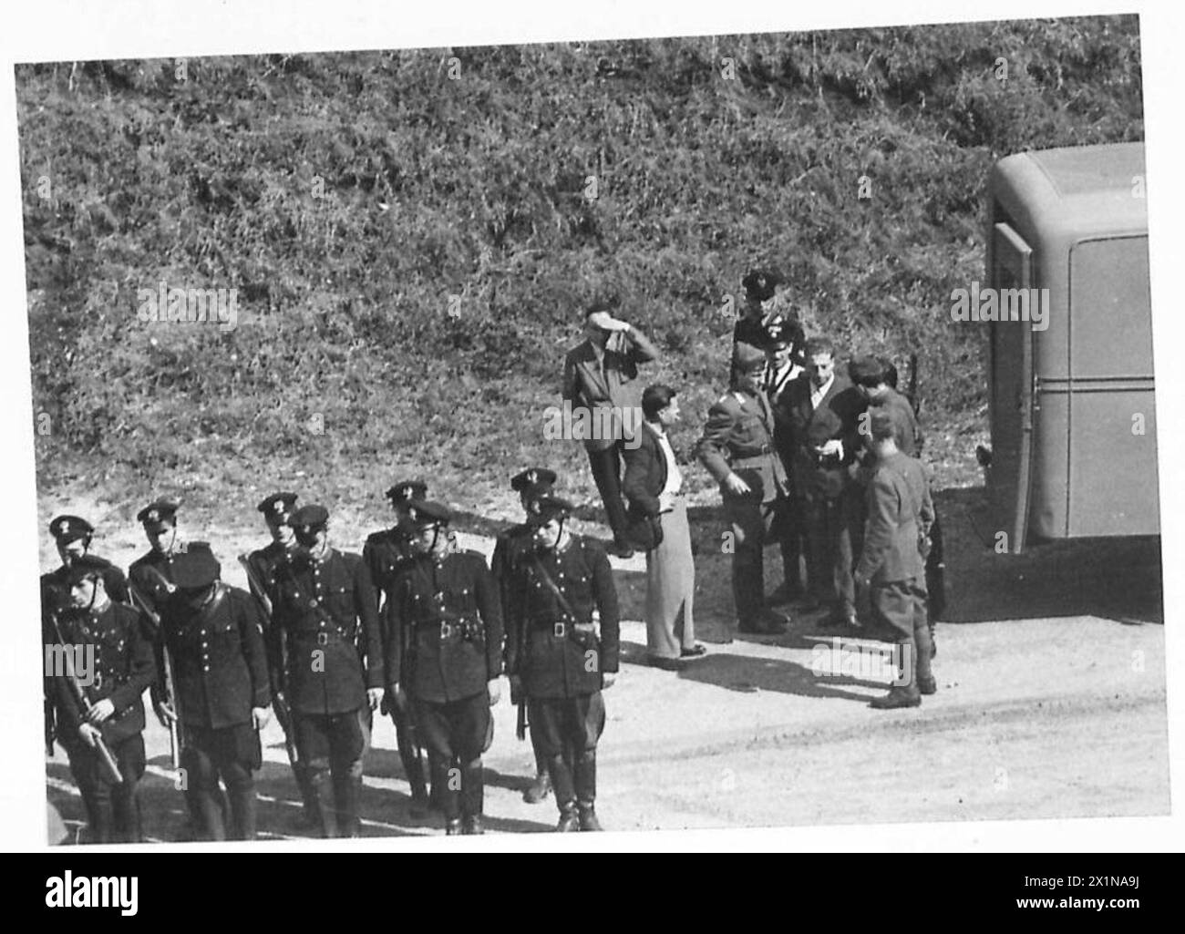 Caruso, former fascist chief of police, arrives for execution under ...
