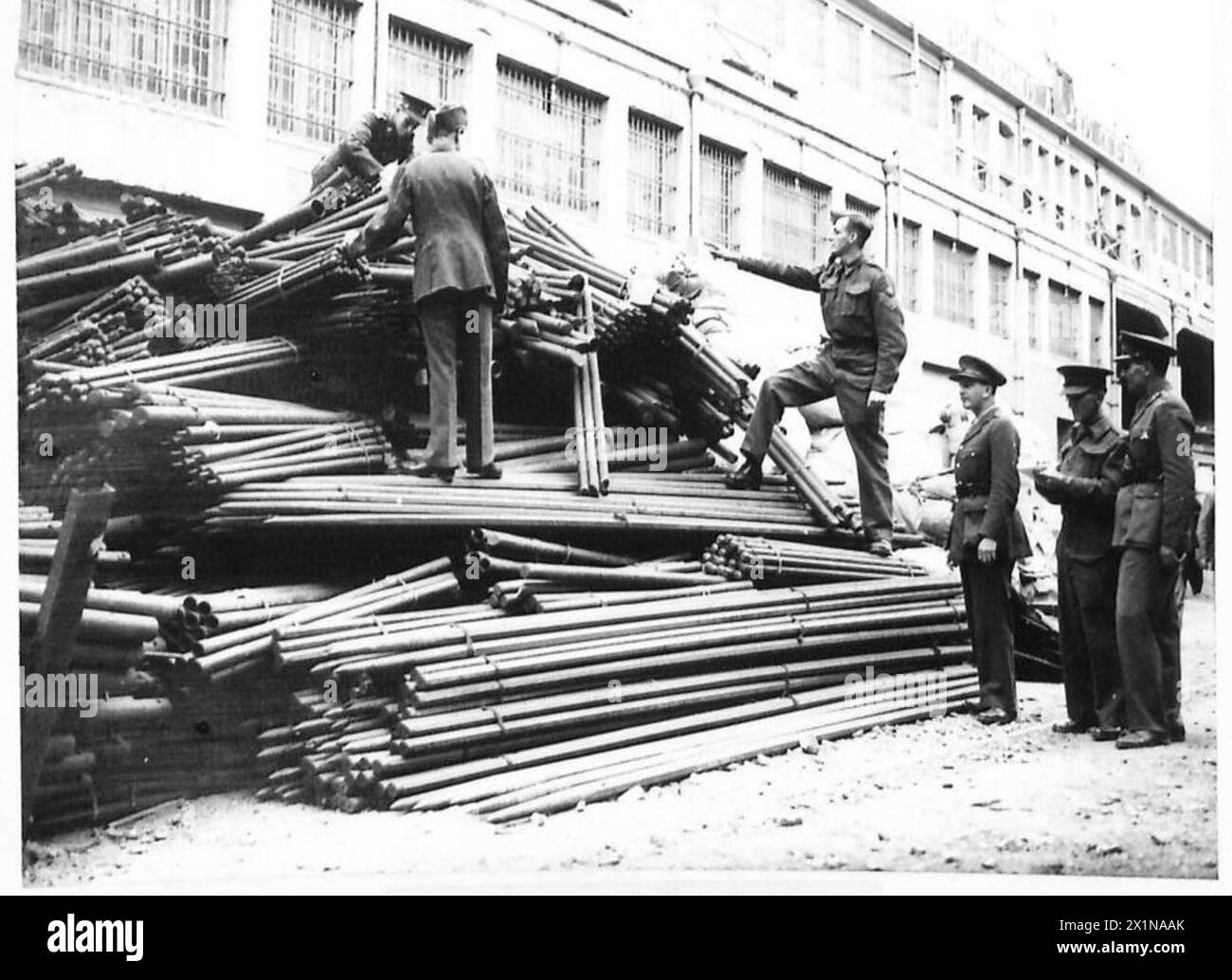 WITH THE BRITISH AIR FORCE IN GREECE - British troops stacking up ...