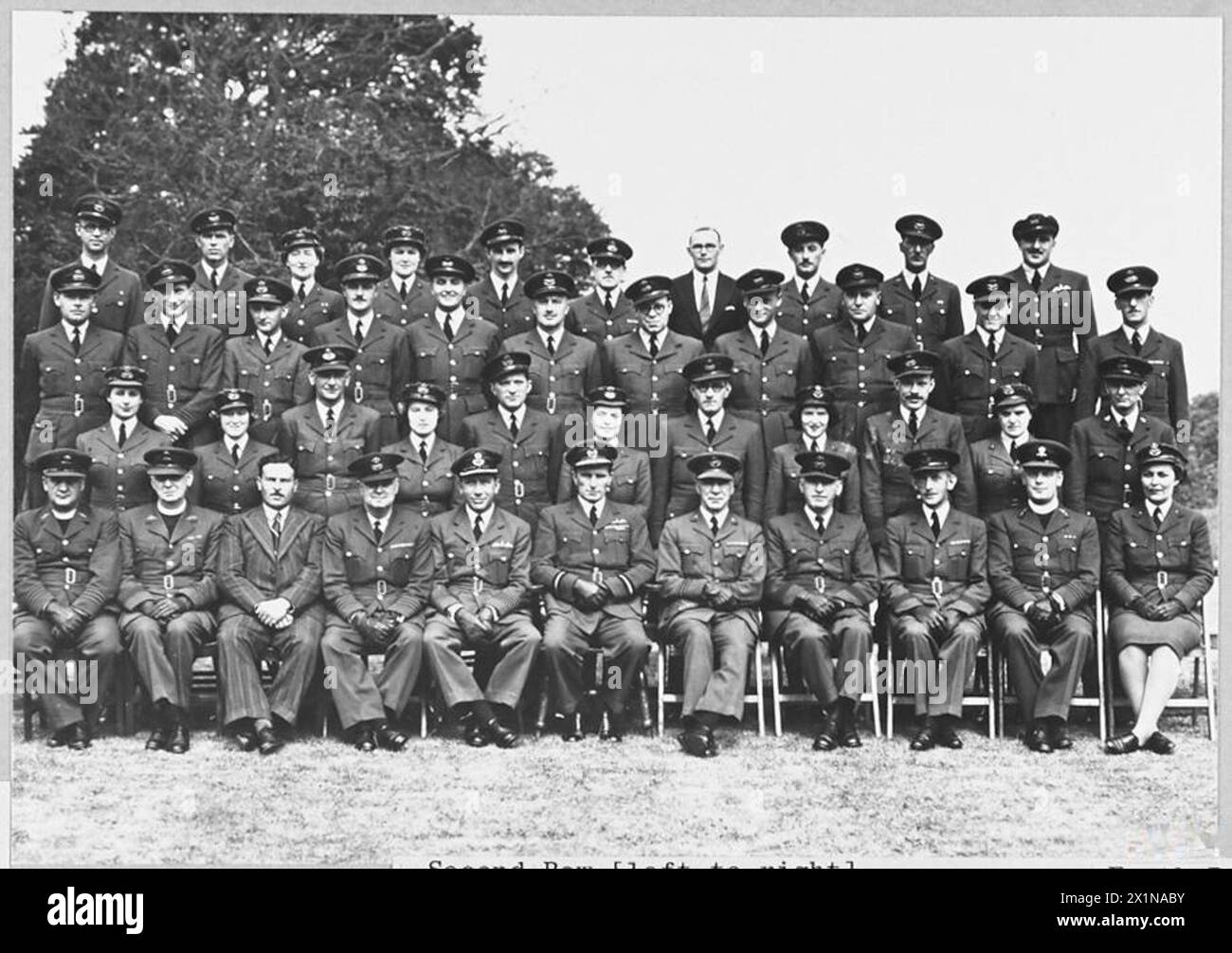 A group of officers of H.Q. Royal Air Force Northern Ireland, including ...