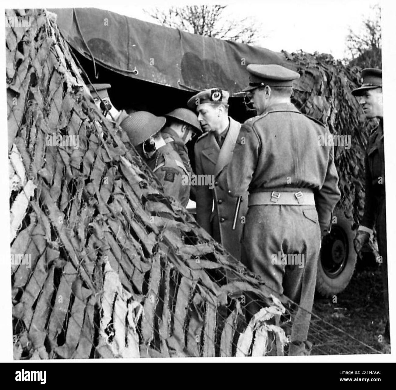 HIS MAJESTY THE KING VISITS INVASION TROOPS - His Majesty inspecting ...