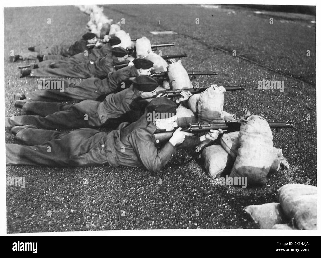 Infantry practice Black and White Stock Photos & Images - Alamy