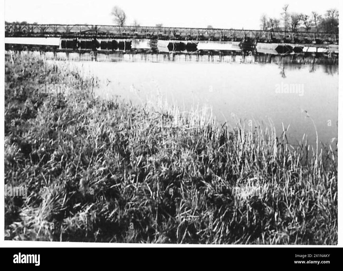 Pontoon bridge crossing Cut Out Stock Images & Pictures - Alamy
