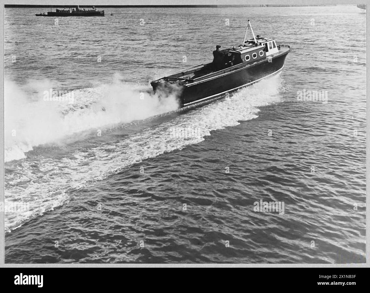 THE R.A.F. AFLOAT - A twin-engined seaplane launch, Royal Air Force ...