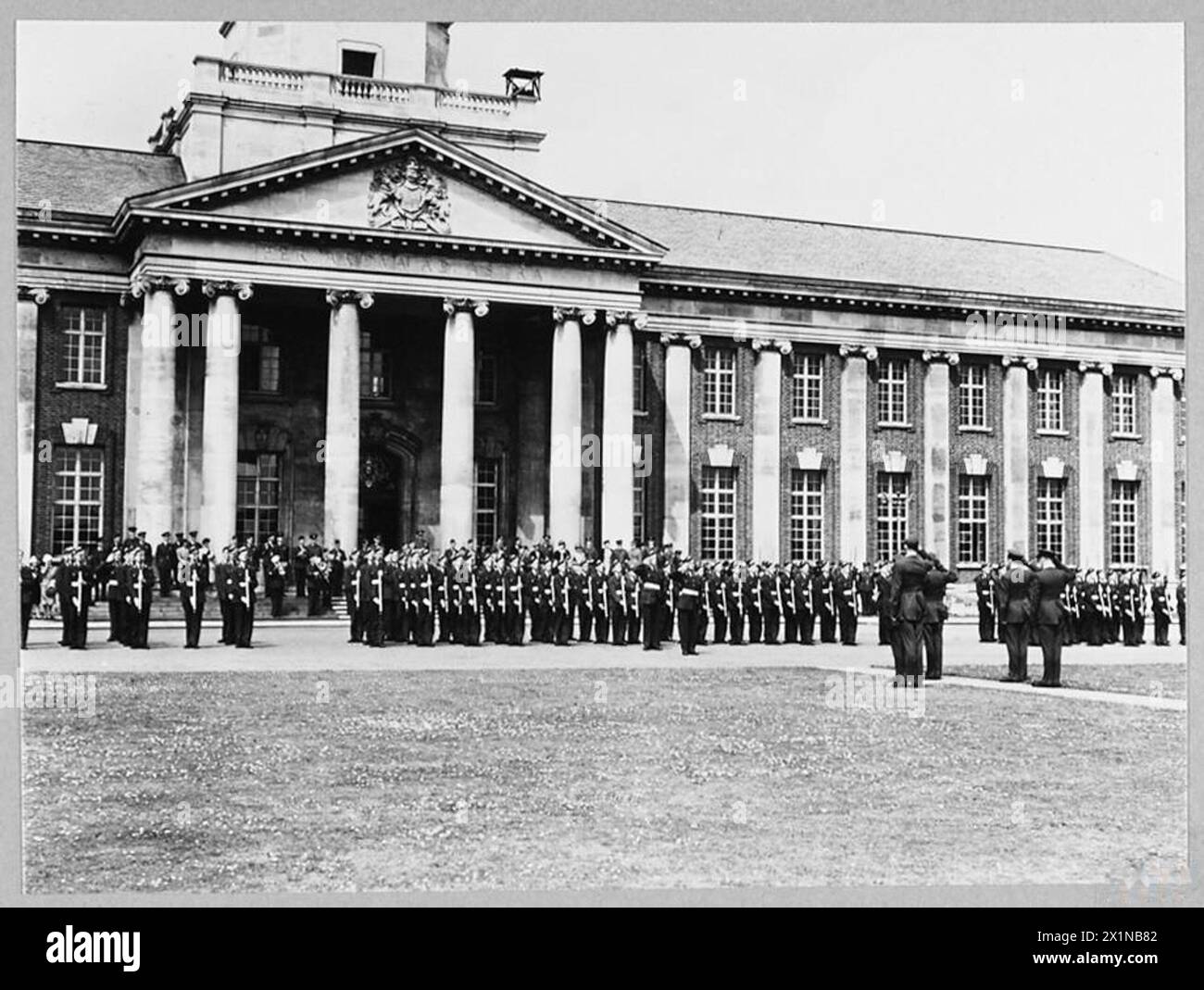 RAF pilot cadets perform a ceremonial parade at Cranwell with Air ...