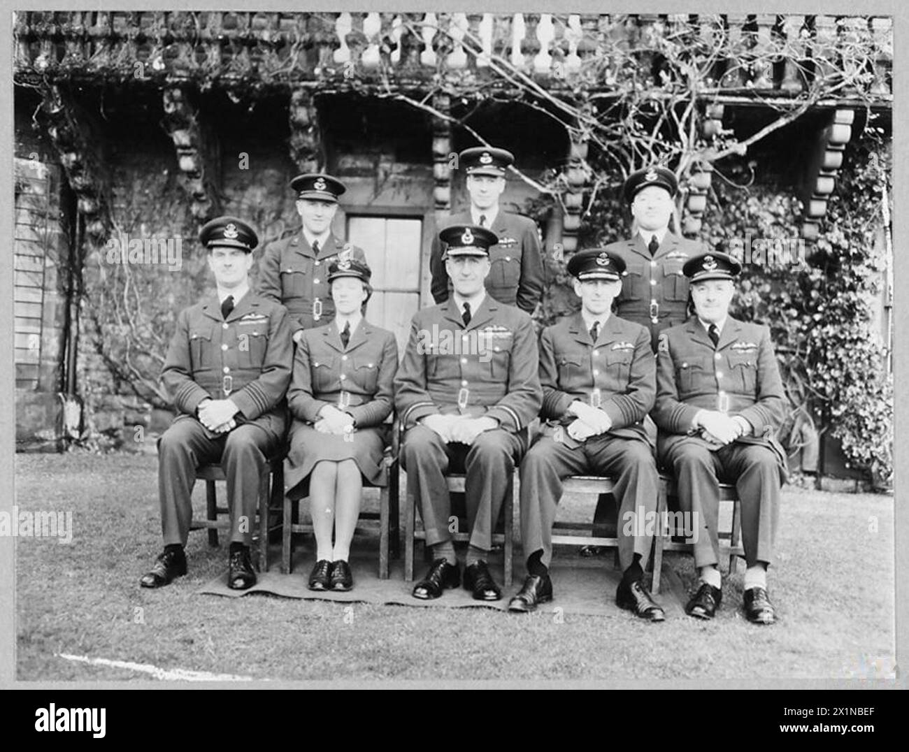 AIR COMMODORE CROKE AND STAFF OFFICERS - Picture (issued 1945) shows ...