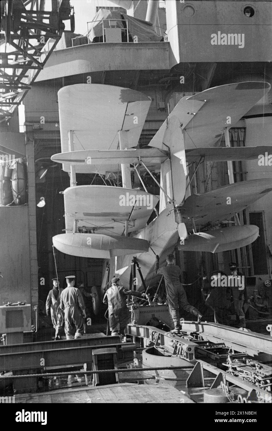 ON BOARD THE BATTLESHIP HMS KING GEORGE V. MARCH 1941, AT SEA. - The ...