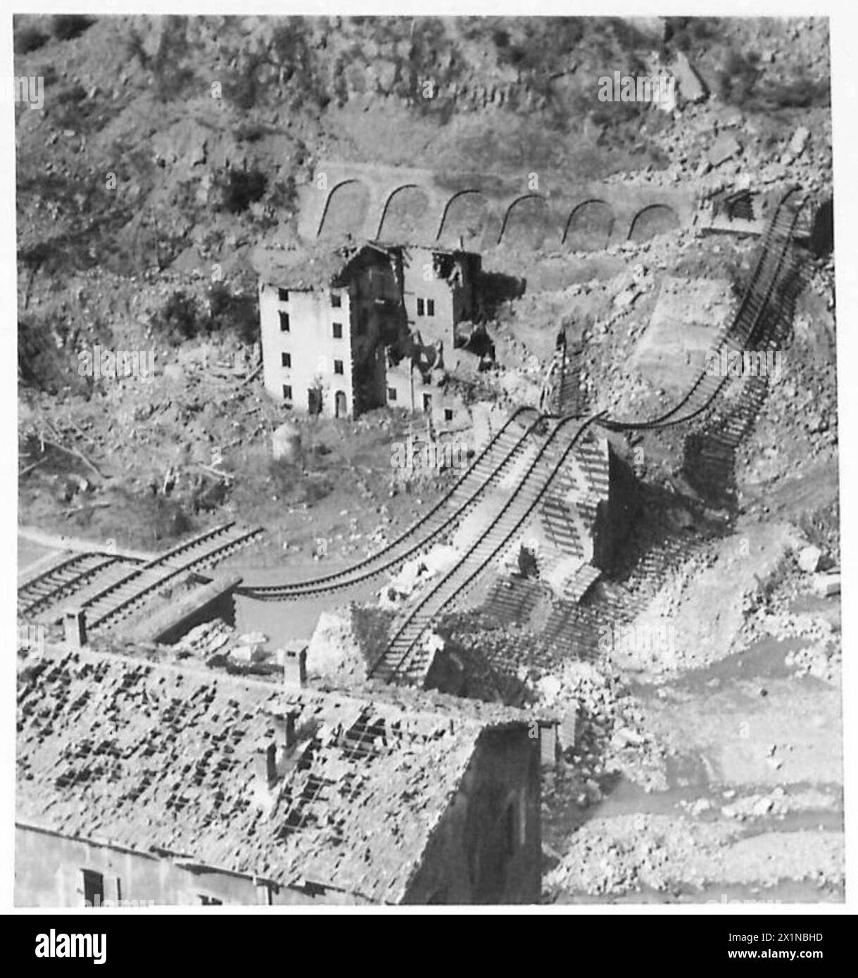 FIFTH ARMY : VARIOUS - A railway bridge in the Fifth Army area after ...